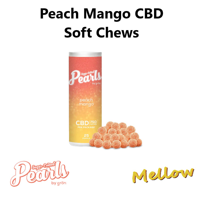 Peach Mango CBD Soft Chews - Pearls | The Pot Shack