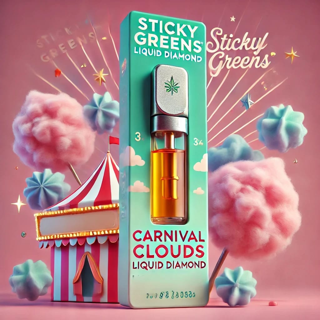 Carnival Clouds Liquid Diamond 510 - Sticky Greens | The Pot Shack